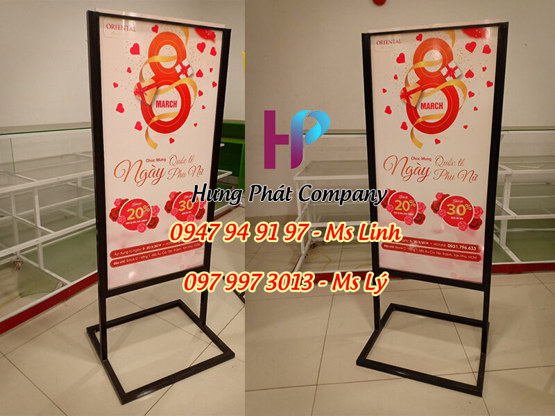 Quảng cáo hiệu quả doanh nghiệp của bạn với standee đế sắt ốp format